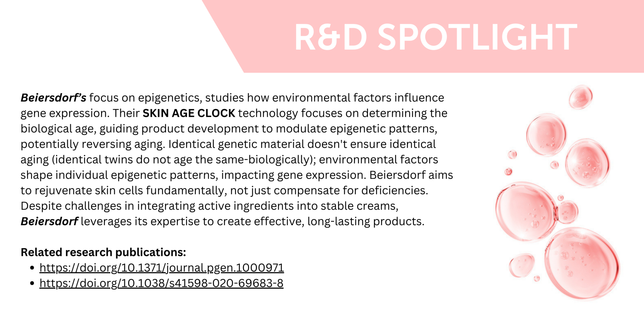 Epigenetics & Cosmetics: R&D Advances | Connect